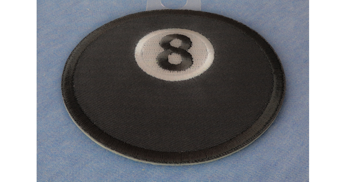 8 Ball Patch - Embroidered Iron On by Ivamis Patches