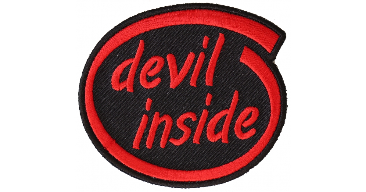 Iron On Devil Inside Patch | Embroidered Patches by Ivamis Patches