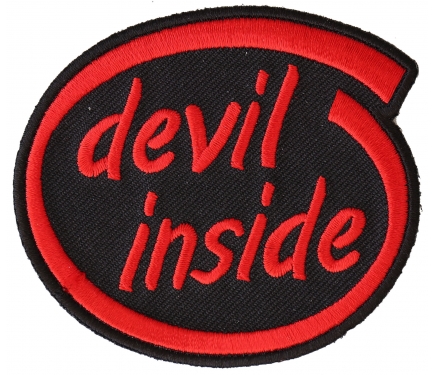 Iron On Devil Inside Patch | Embroidered Patches by Ivamis Patches