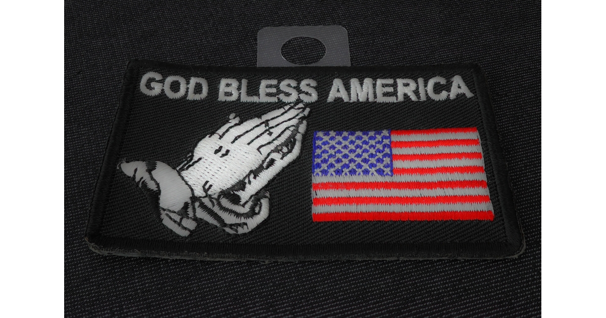 Iron On God Bless America Patch | Embroidered Patches by Ivamis Patches