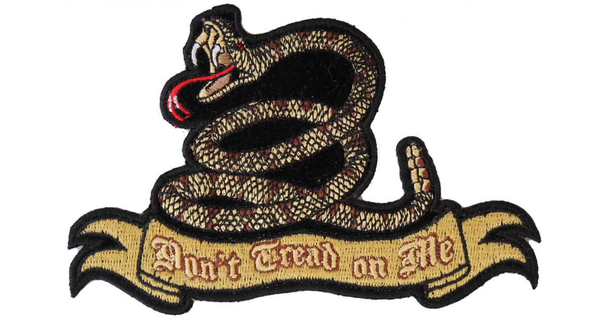 Don't Tread On Me Snake Patch Patch for Sewing or Ironing on to Jackets ...