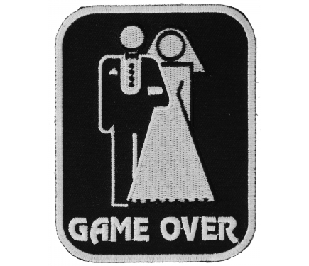 Game Over Marriage Funny Iron on Patch - Iron on Funny Patches by ...