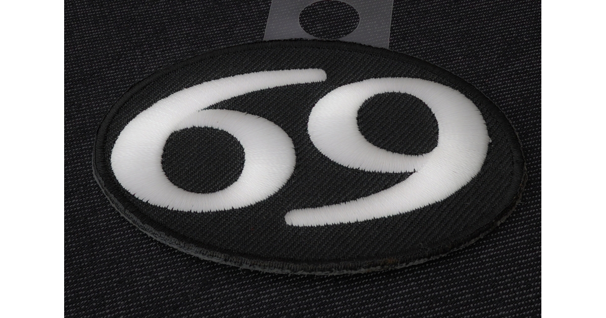 69 Patch, Iron on Patch, Embroidered by Ivamis Patches