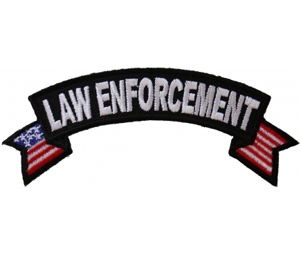 Law Enforcement US Flag Small Rocker Patch | Embroidered Patches by ...