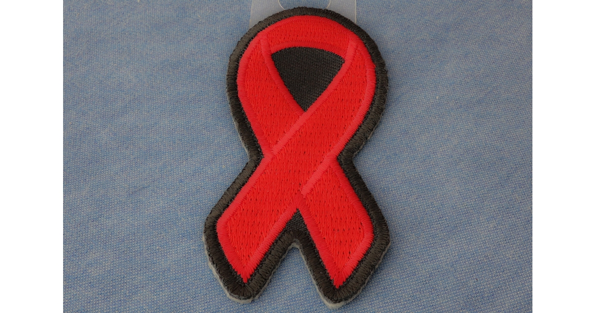 Red Ribbon AIDS Awareness Patch by Ivamis Patches