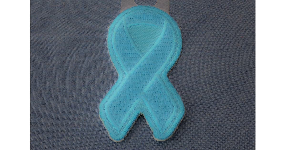 Blue Ribbon Embroidered Patch by Ivamis Patches