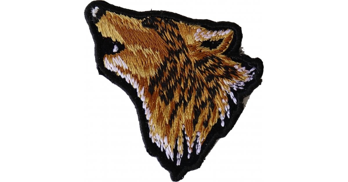 Iron On Mini Wolf Head Patch by Ivamis Patches