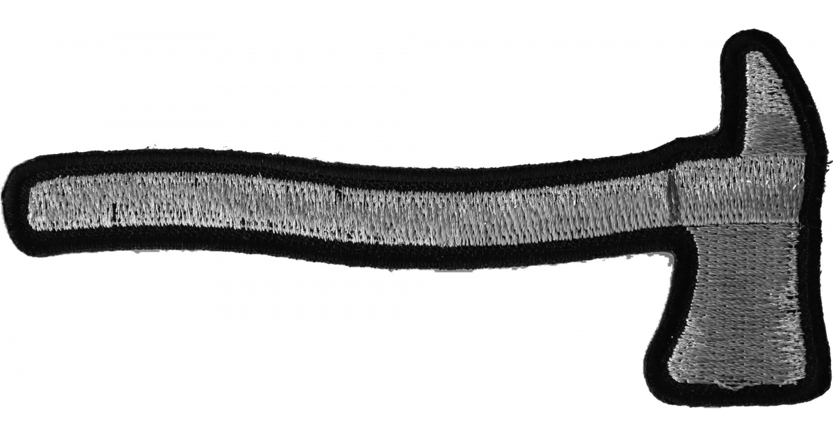 Firefighter Axe In Silver Metallic Patch | Embroidered Patches by ...