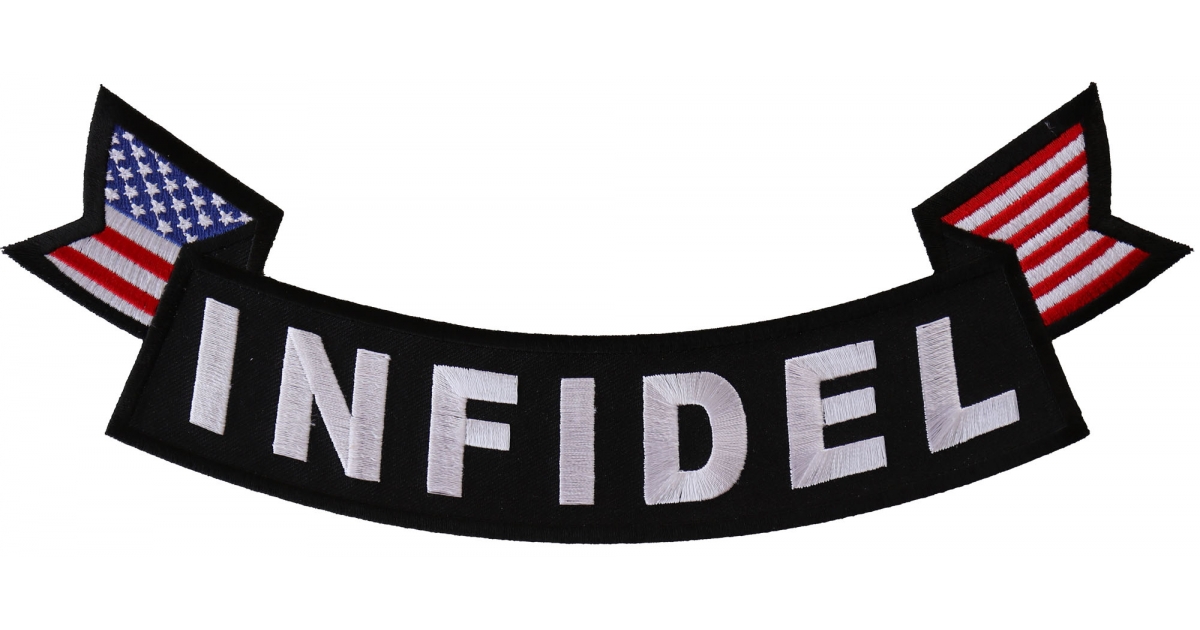 Infidel Patch, US Flag Large Rocker Patch by Ivamis Patches