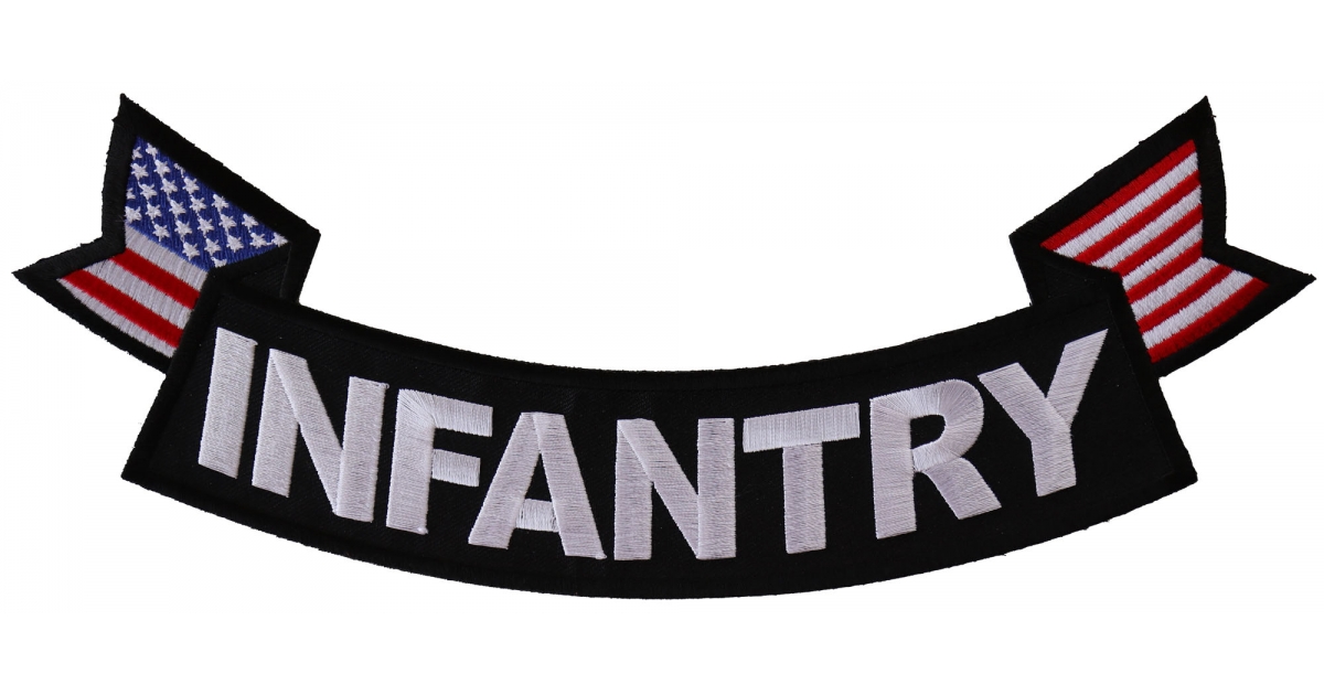 Infantry Patch, US Flag Large Rocker Patch by Ivamis Patches