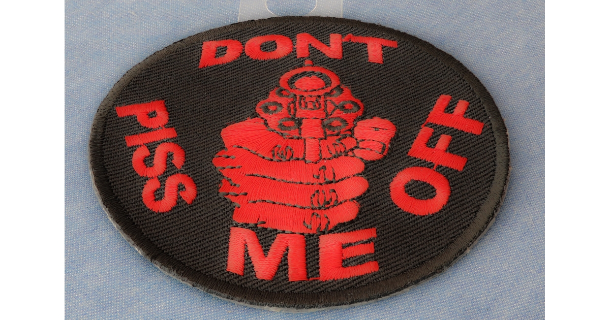 Don't Piss Me Off Gun Patch In Red | Embroidered Patches by Ivamis Patches
