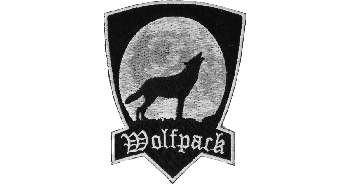 Wolfpack Patch With Howling Wolf | Embroidered Patches by Ivamis Patches