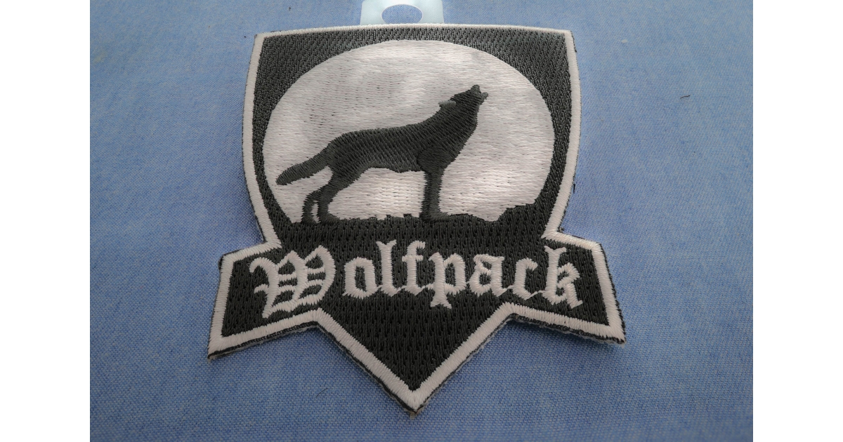Wolfpack Patch With Howling Wolf | Embroidered Patches by Ivamis Patches