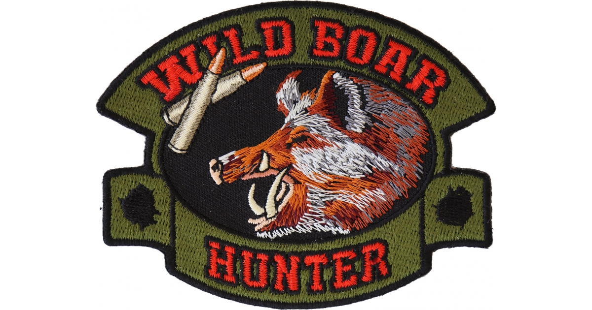 Wild Boar Hunter Patch | Embroidered Patches by Ivamis Patches