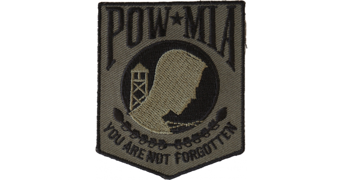 POW MIA Subdued Green Patch | US POW MIA Military Veteran Patches by ...