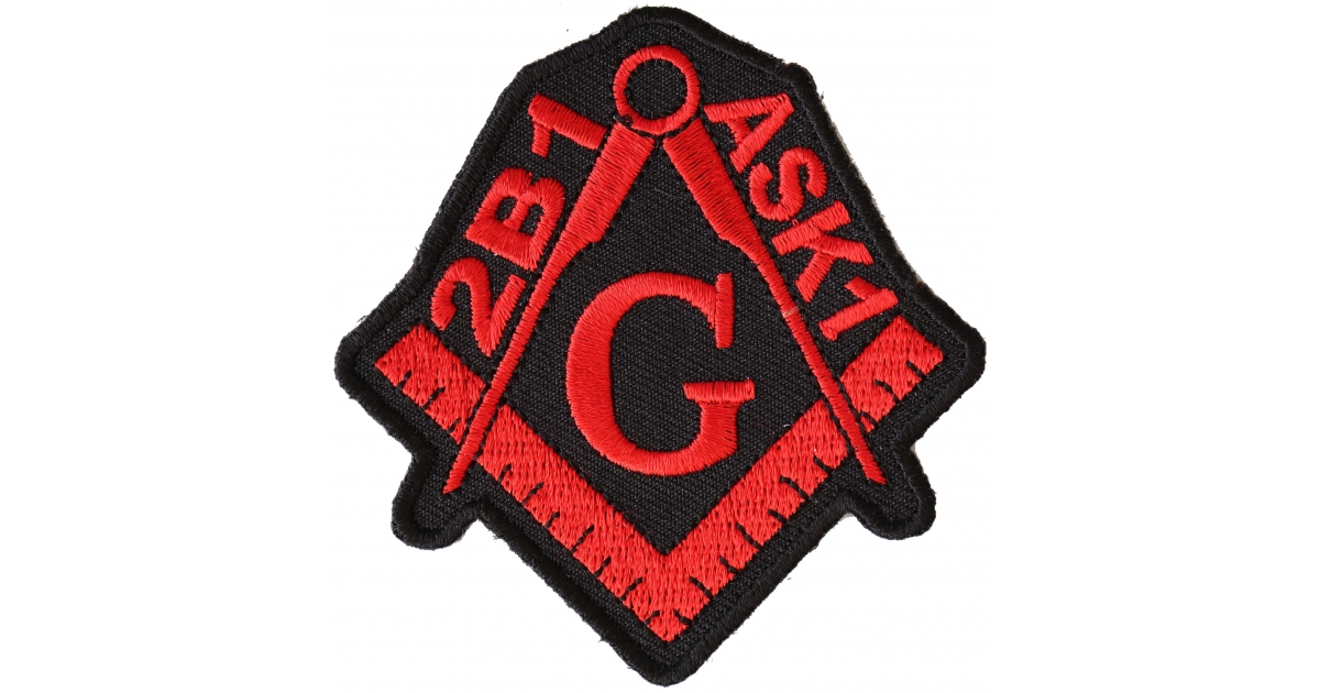2B1 ASK1 Free Mason Black and Red Patch - Iron on Patriotic Patches by ...