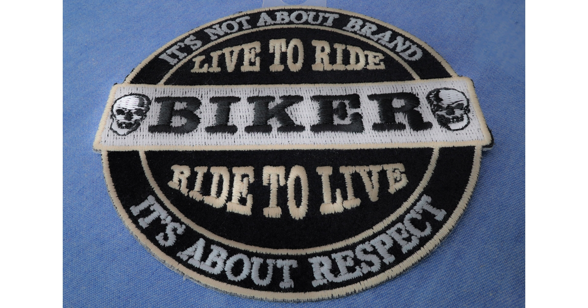 Live To Ride Ride to Live Biker Patch, Biker Skull Patches by Ivamis ...