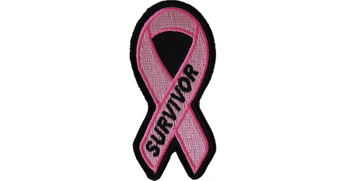 Breast Cancer Survivor Pink Ribbon Patch | Embroidered Patches by ...