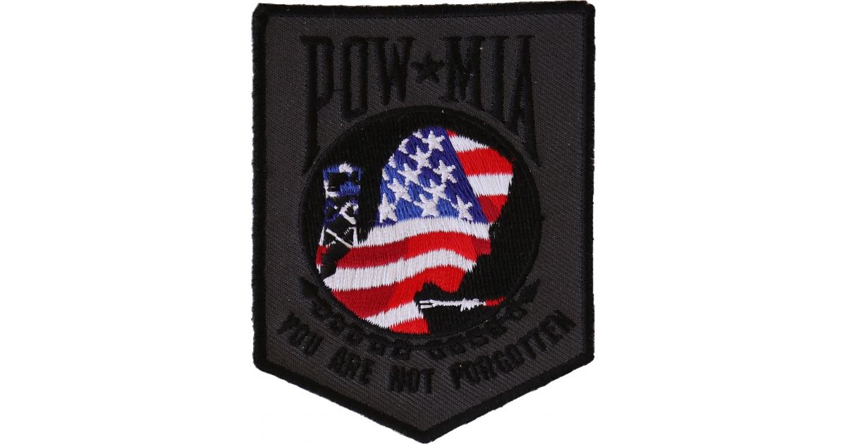American Flag POW MIA Patch | US POW MIA Military Veteran Patches by ...