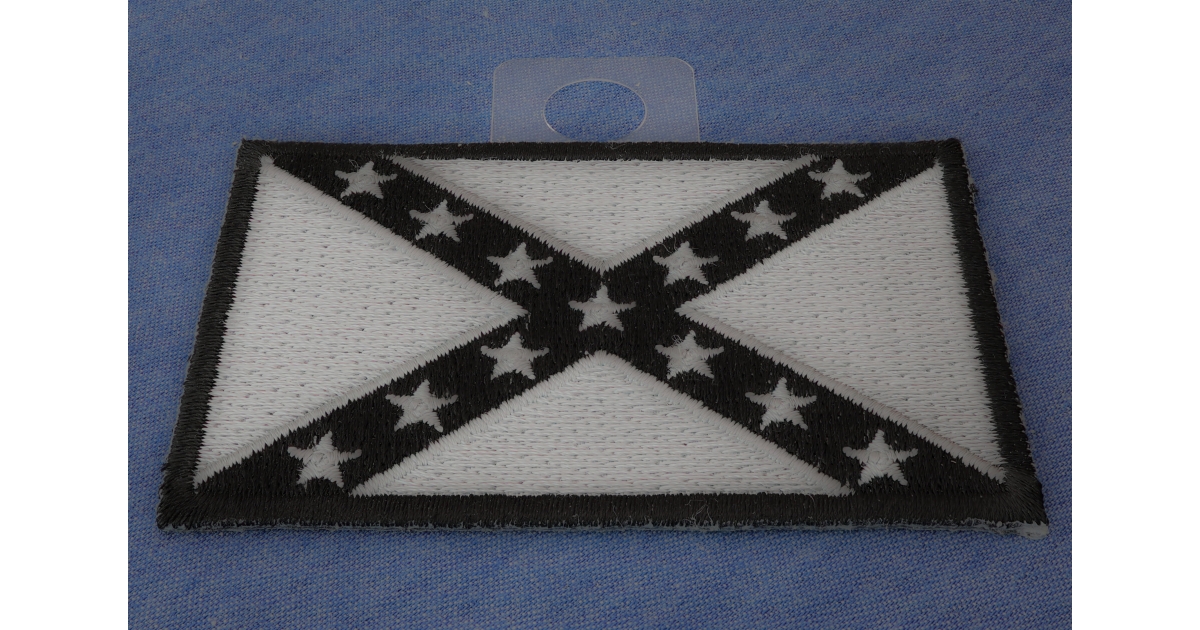 Subdued Gray Confederate Flag Patch by Ivamis Patches