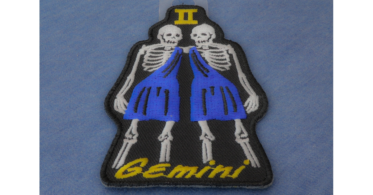 Gemini Skull Zodiac Sign Patch, Skull Patches by Ivamis Patches