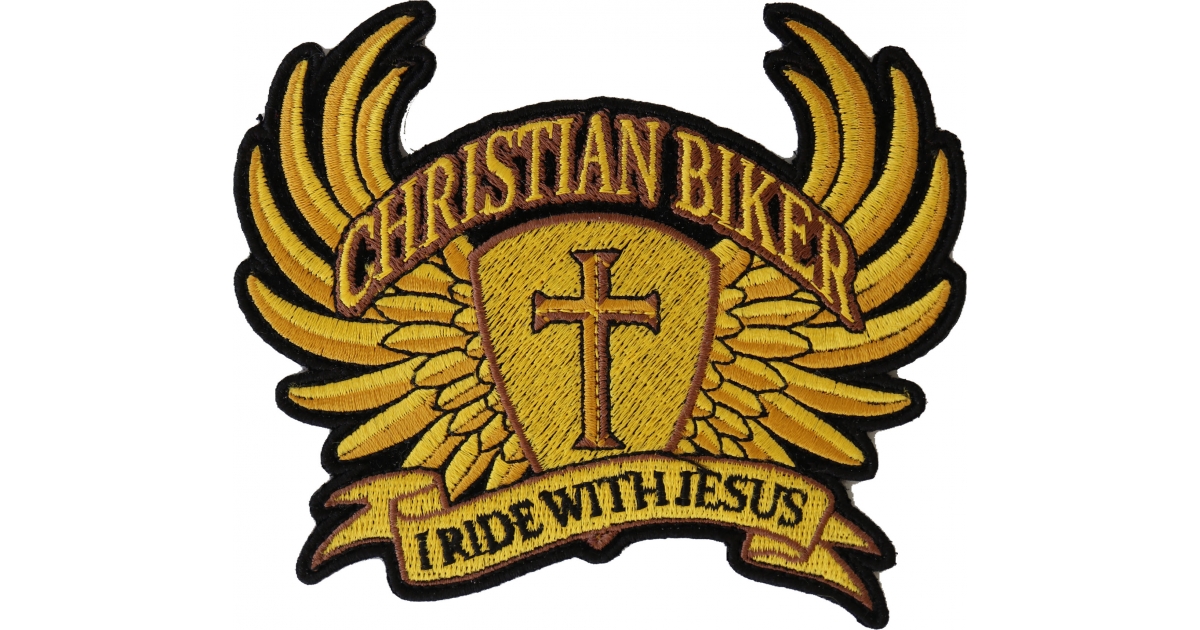 Christian Biker Patch for Sewing on to Jackets by Ivamis Patches