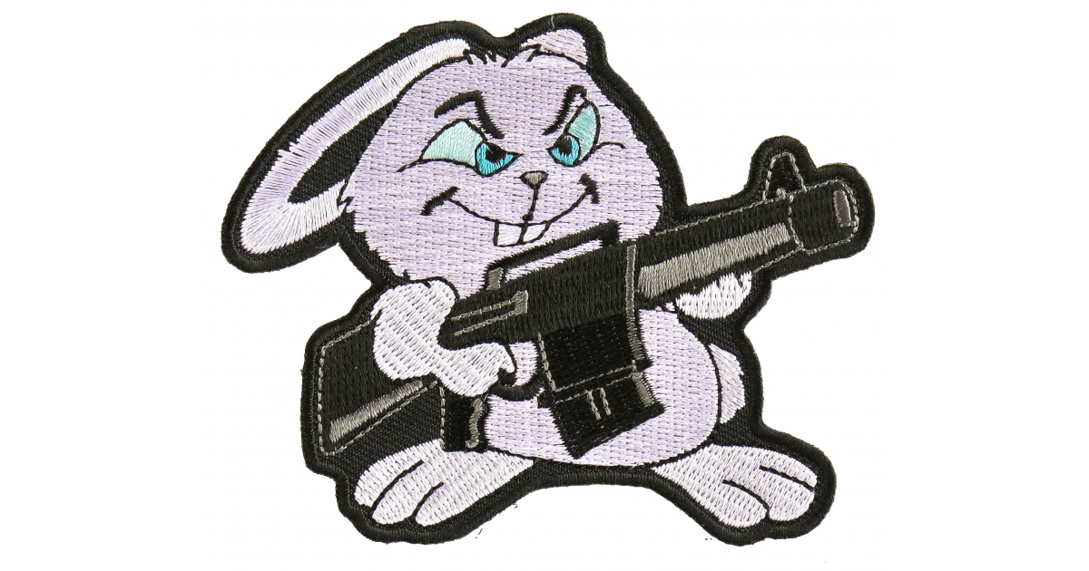 Machine Gun Bunny Rabbit Patch by Ivamis Patches