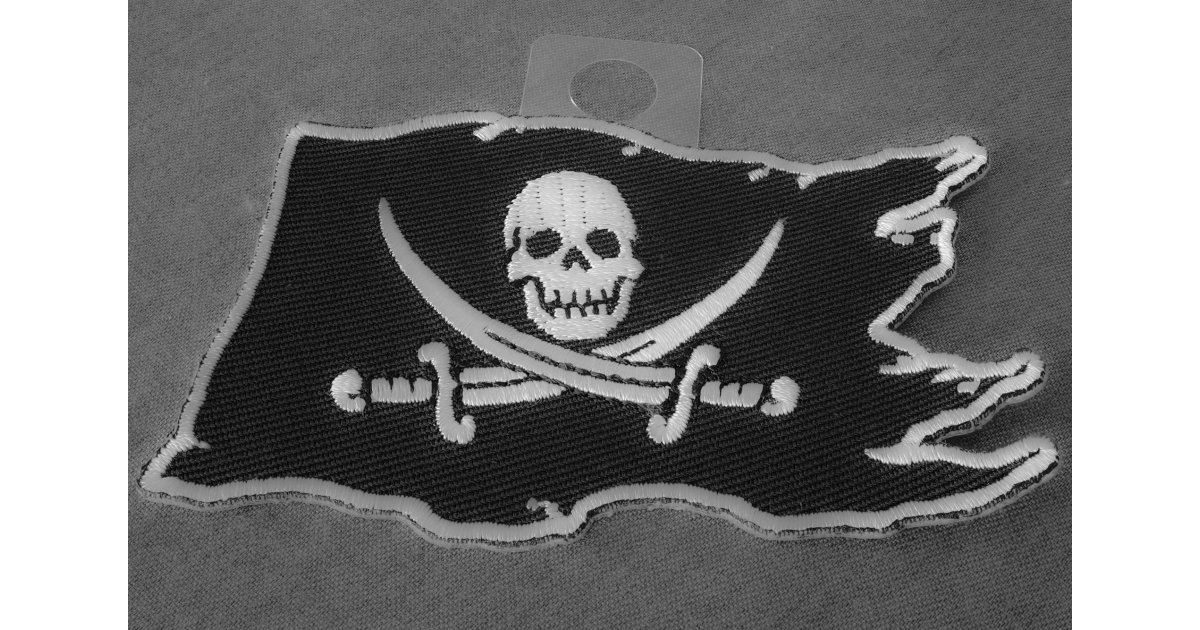 Pirate Skull Flag Patch, Skull Patches by Ivamis Patches