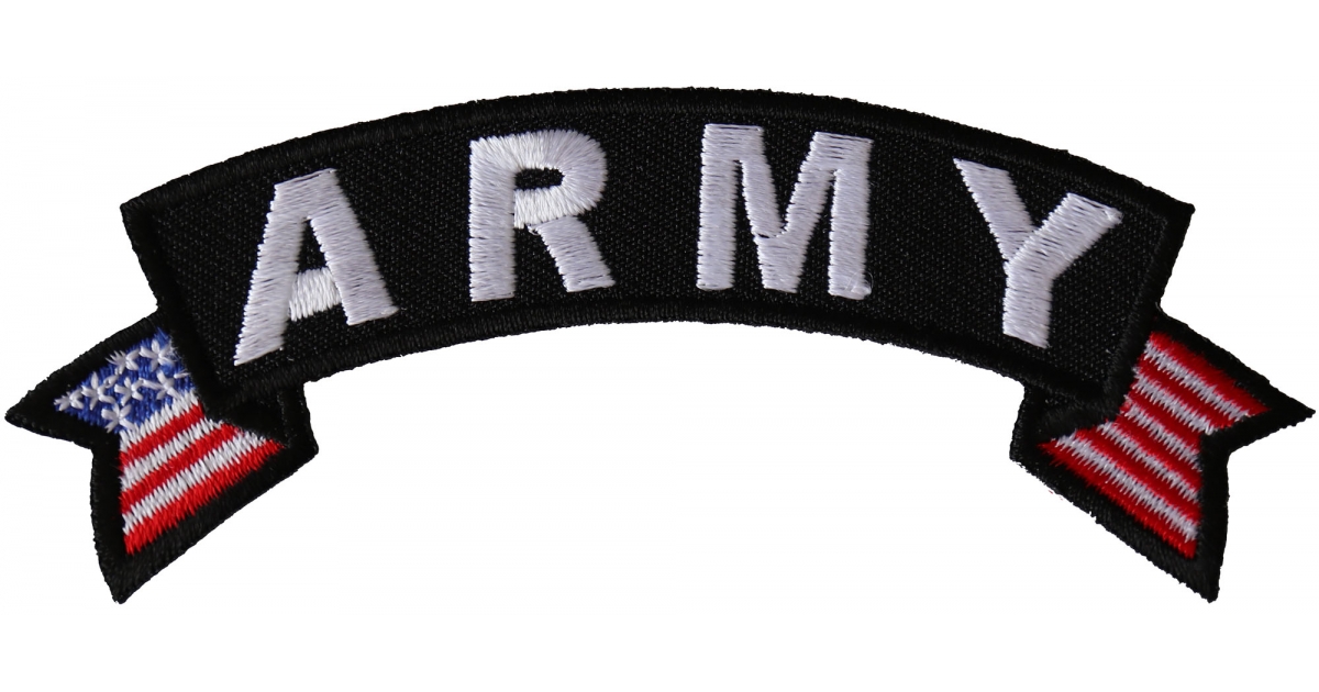 Army Small US Flag Rocker Patch by Ivamis Patches