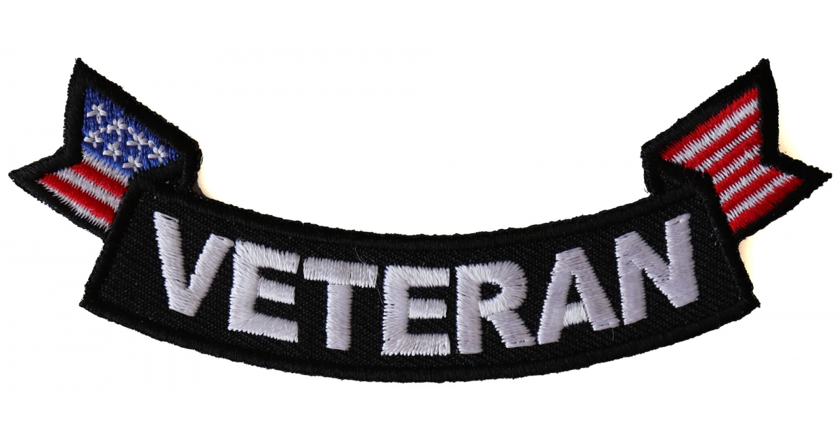 Veteran Back Patch with American Flag, Military Vet Patches by Ivamis ...