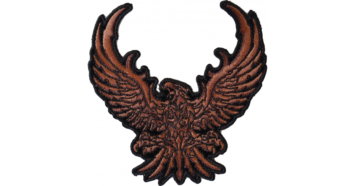 Brown Eagle Patch, Iron on Patches by Ivamis Patches