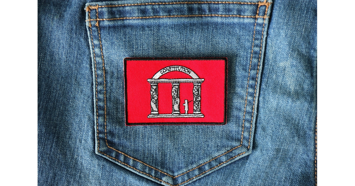Historical Georgia Flag Iron on Patch by Ivamis Patches