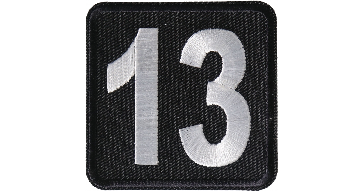 13 Patch, Iron on Patch, Embroidered by Ivamis Patches