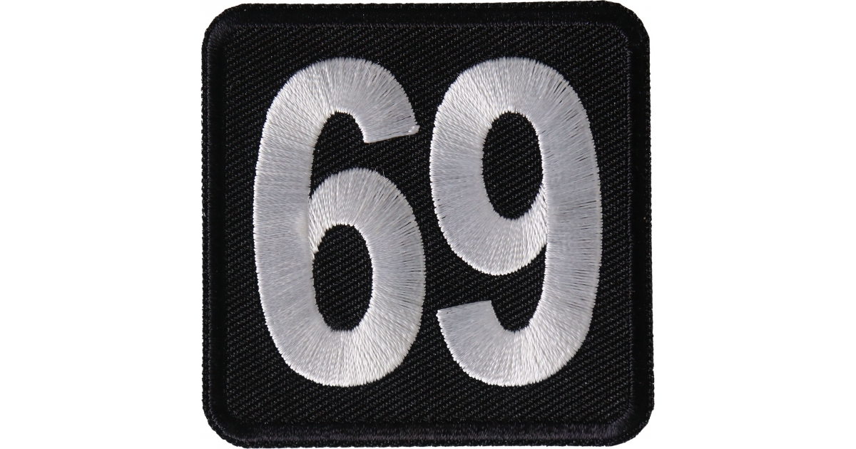 69 Patch, Iron on Patch, Embroidered by Ivamis Patches