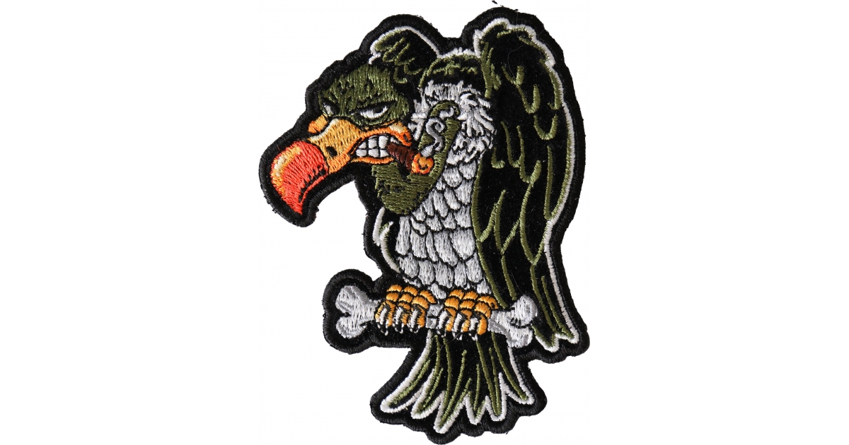 Vulture Patch for Sewing or Ironing on to Jackets by Ivamis Patches