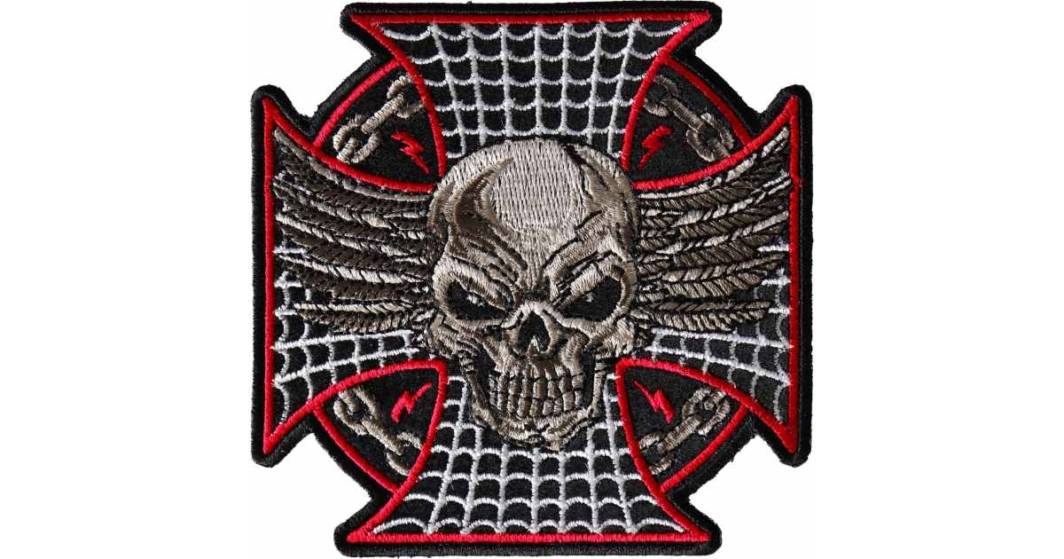 Maltese Skull Patch Biker Skull Patches By Ivamis Patches