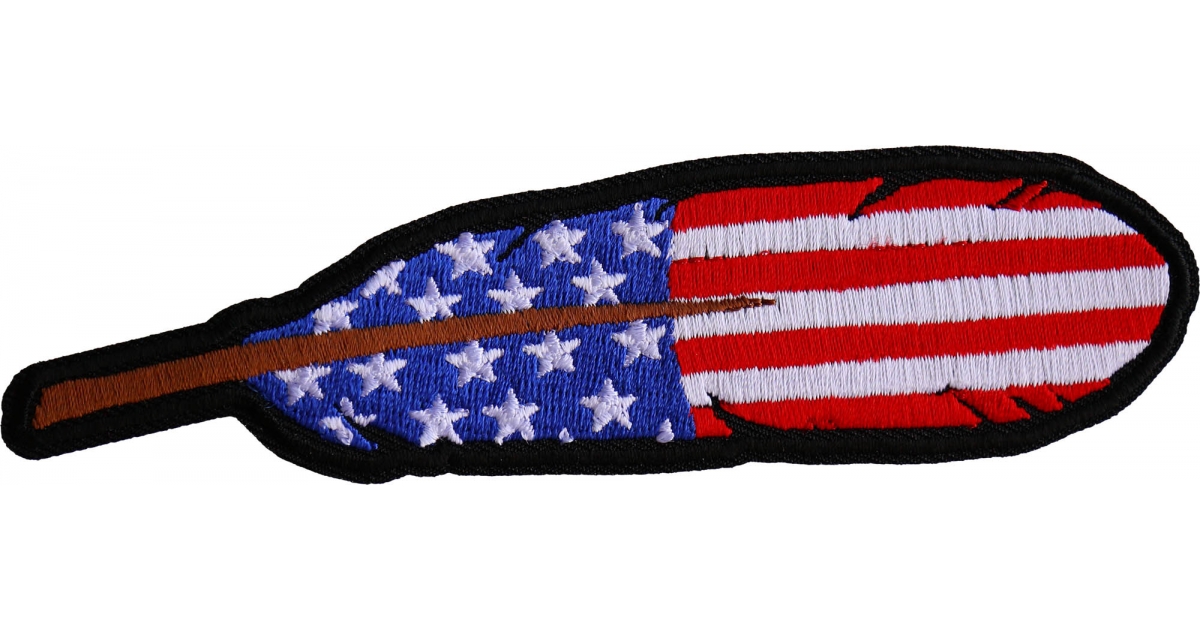 American Flag Feather Patch by Ivamis Patches