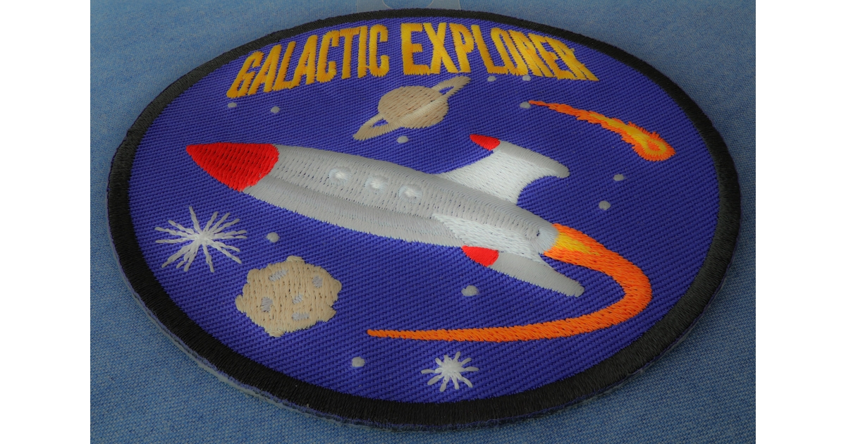 Galactic Explorer Patch - Iron on Novelty Patches by Ivamis Patches
