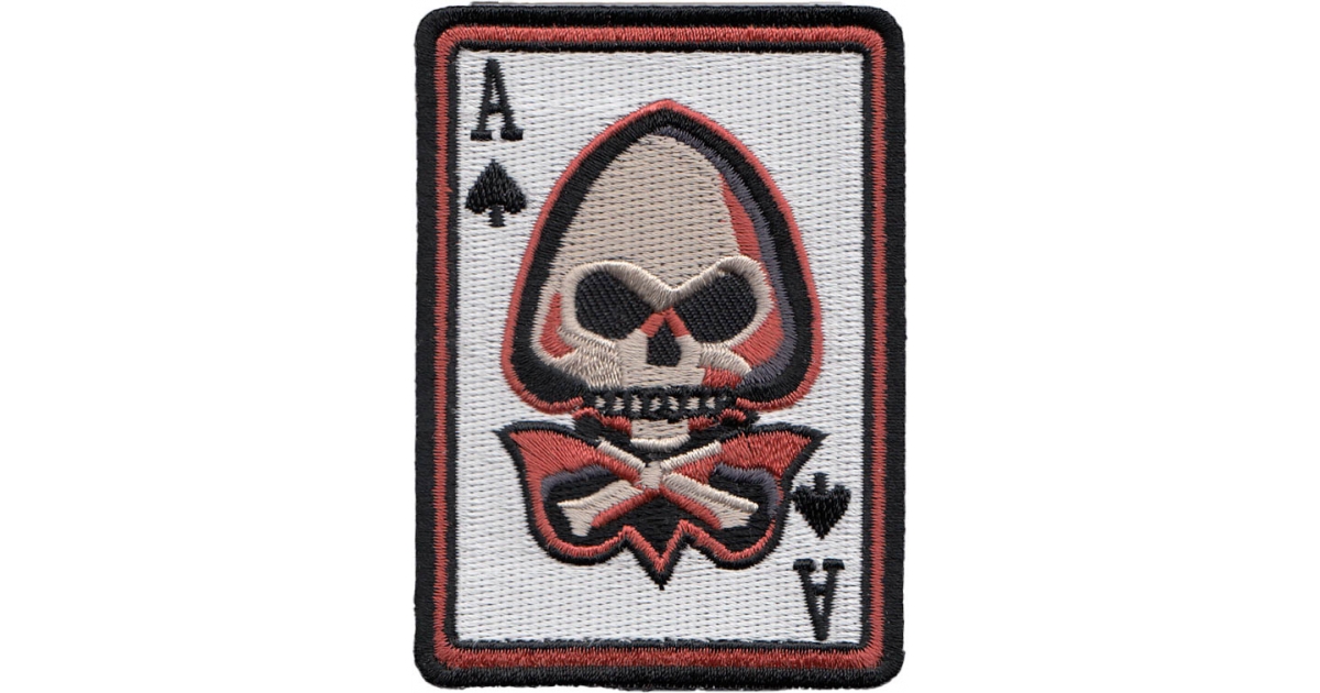Skull Ace of Spades Skull Patch by Ivamis Patches
