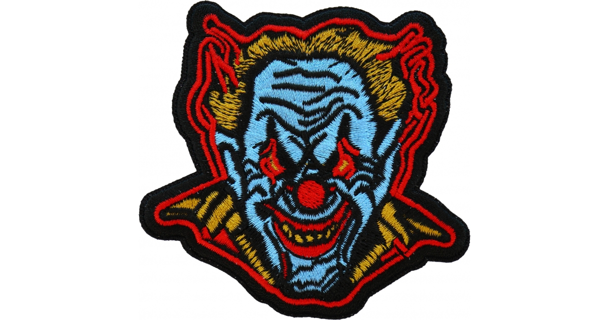 Psycho Clown Patch - Iron on Novelty Patches by Ivamis Patches