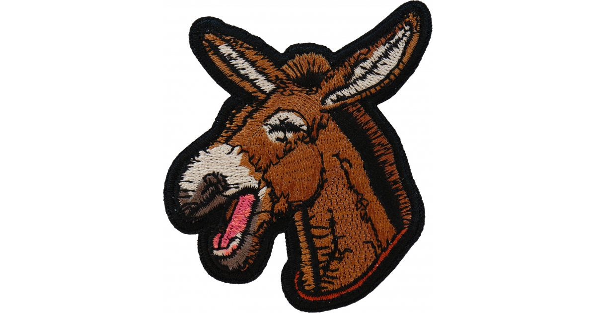Laughing Donkey Iron on Patch by Ivamis Patches