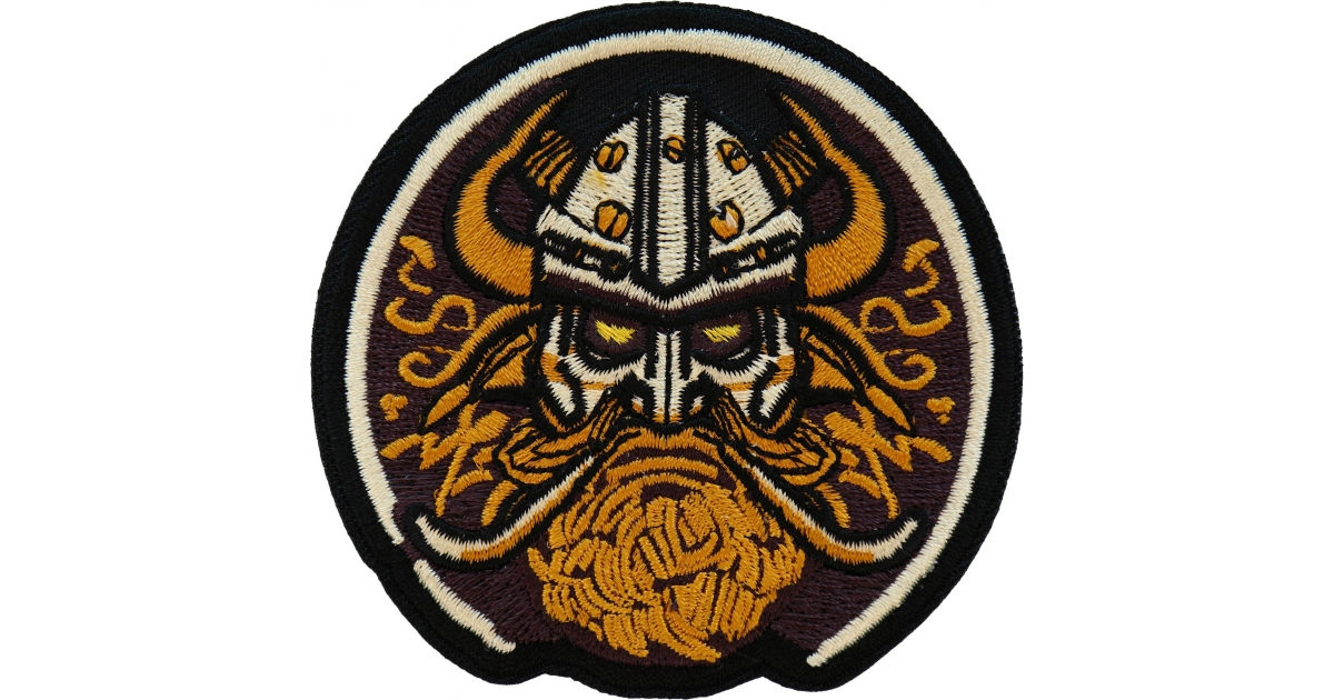 Viking Warrior Iron on Patch - Biker Patches for Vests by Ivamis Patches