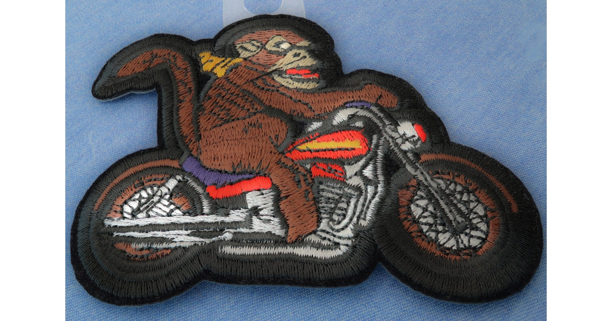 Monkey Biker Patch, Biker Vest Patches, Sew or Iron on Patch by Ivamis ...