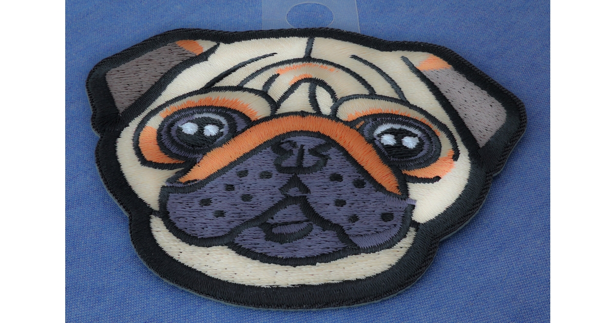 Sweet Pug Iron on Patch by Ivamis Patches