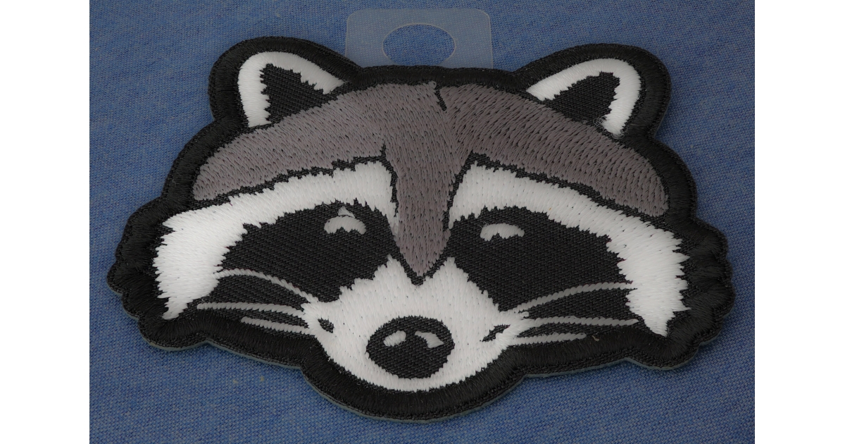 Funny Raccoon Iron on Patch by Ivamis Patches