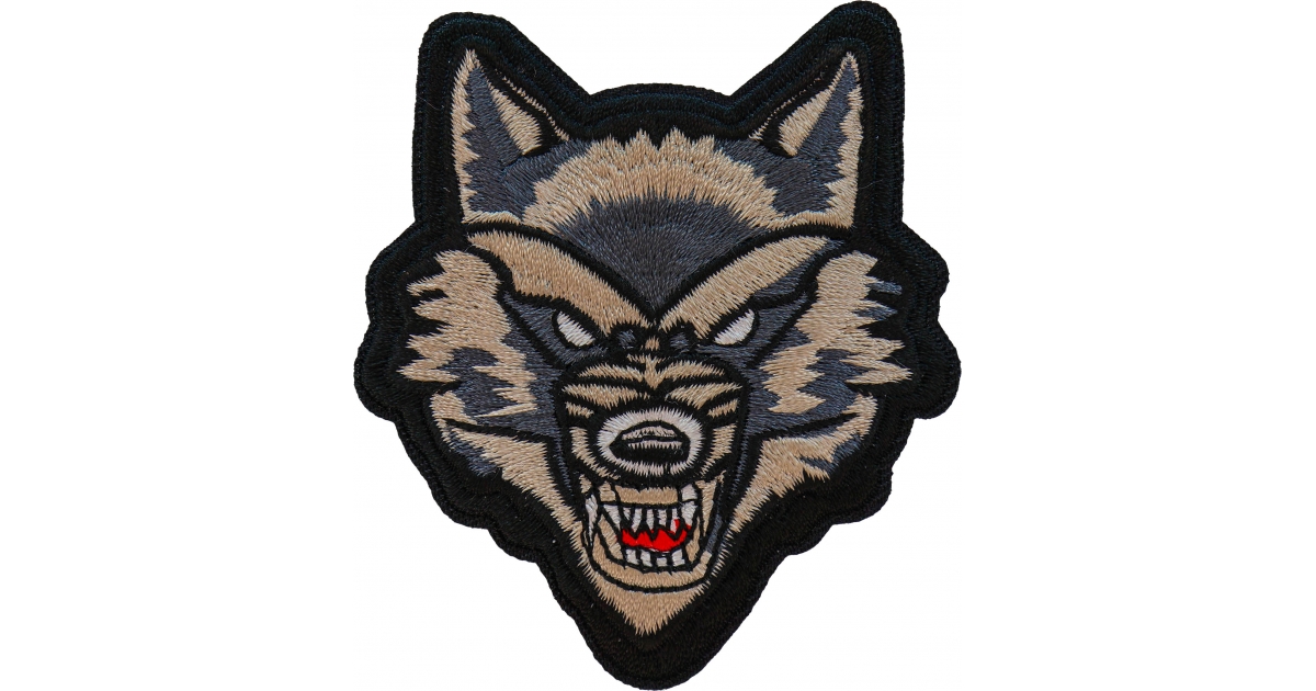 Mean Wolf Iron on Patch by Ivamis Patches