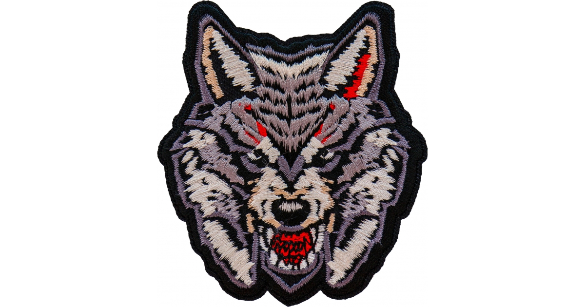 Snarling Wolf Iron on Patch by Ivamis Patches