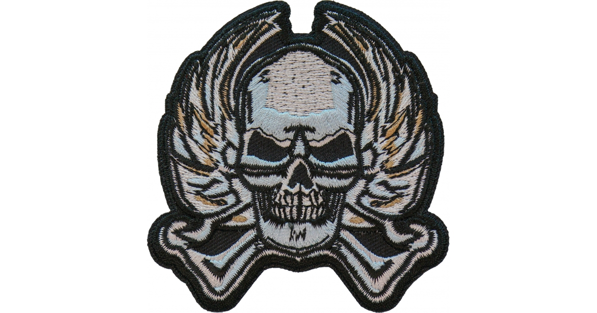 Metal Skull Patch, Biker Skull Patches by Ivamis Patches