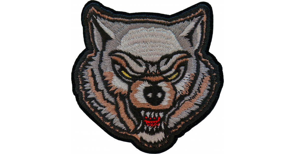 Scary Wolf Iron on Patch by Ivamis Patches