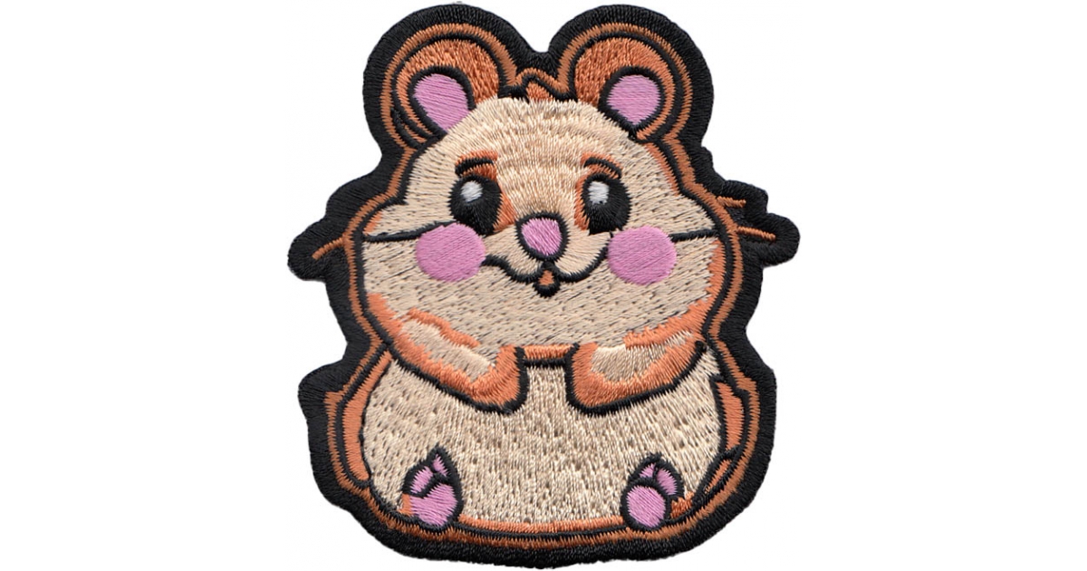 Cute Hamster Iron on Patch by Ivamis Patches